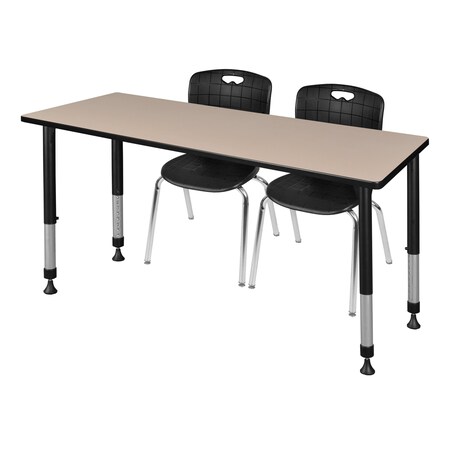 Regency Tables > Height Adjustable > Rectangular Table & Chair Sets, 66 W, 24 L, 23-34 H ...